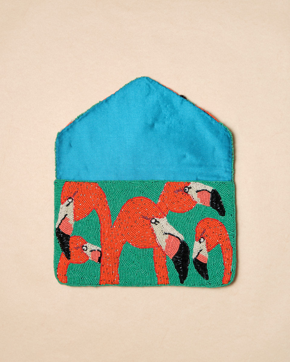 Flamingo Heads, Turquoise – QUINTESSENTIAL